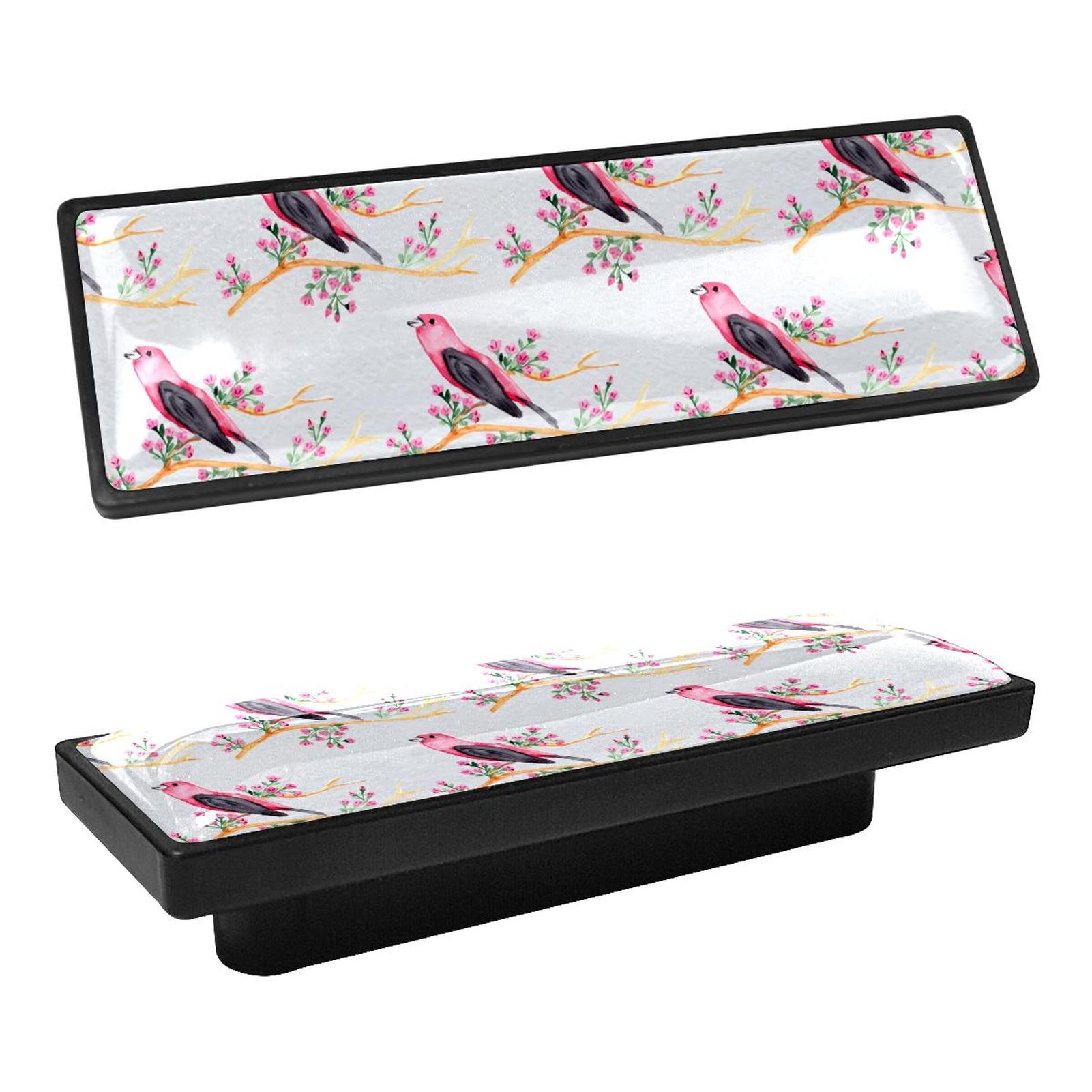 4 Pcs Rectangle Cabinet Handle Cupboard Knob Drawer Pulls Handle Birds ...