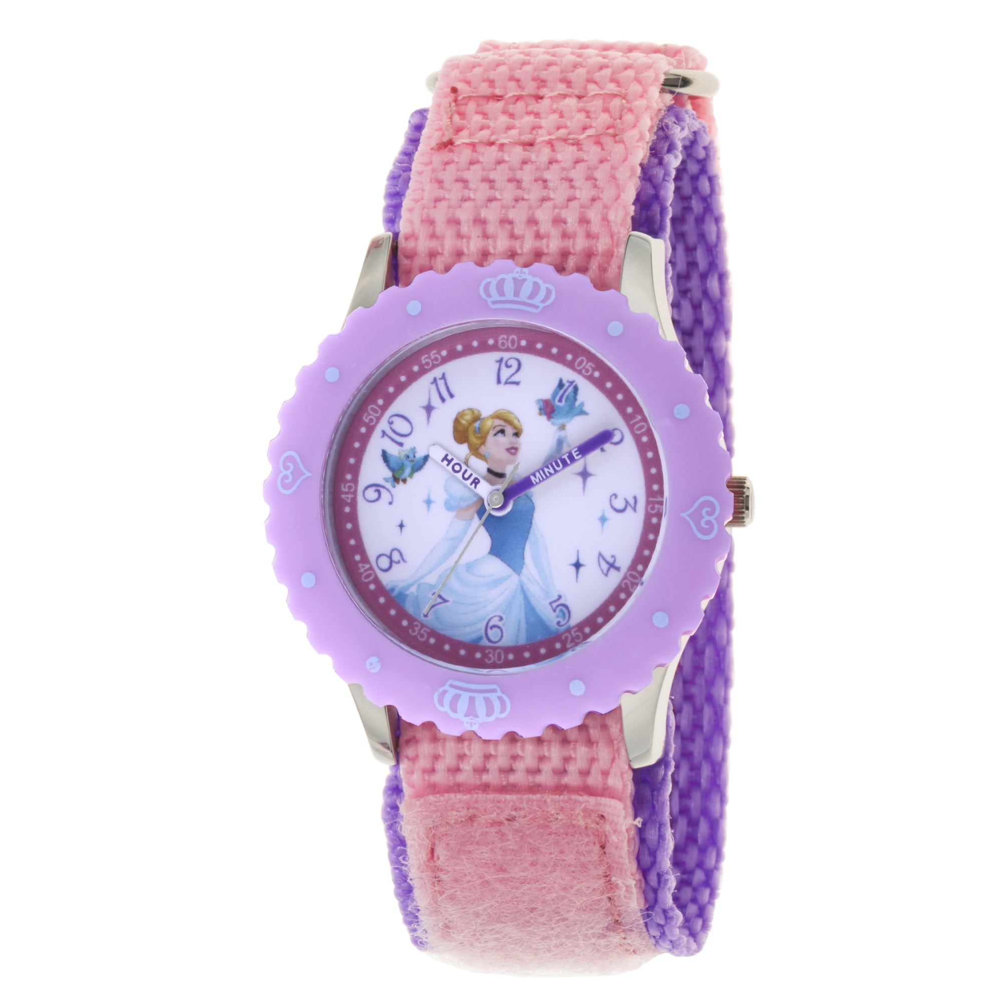 Disney Princess Cinderella Girls' Stainless Steel Watch, 1-Pack ...