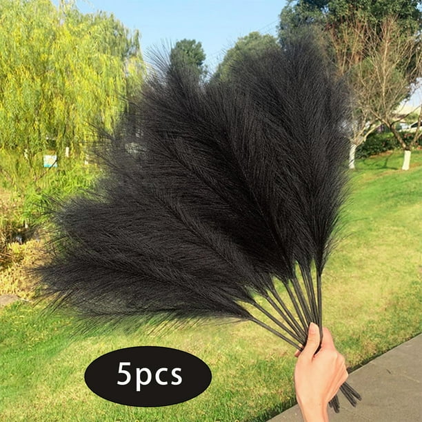 5PCS Faux Pampas Grass Large 27"/70CM Tall Artificial Pompous Grass ...