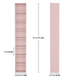 Homfa 2PCs 8-Tier Tall Multimedia Shelf, Adjustable Bookshelf/Bookcase ...