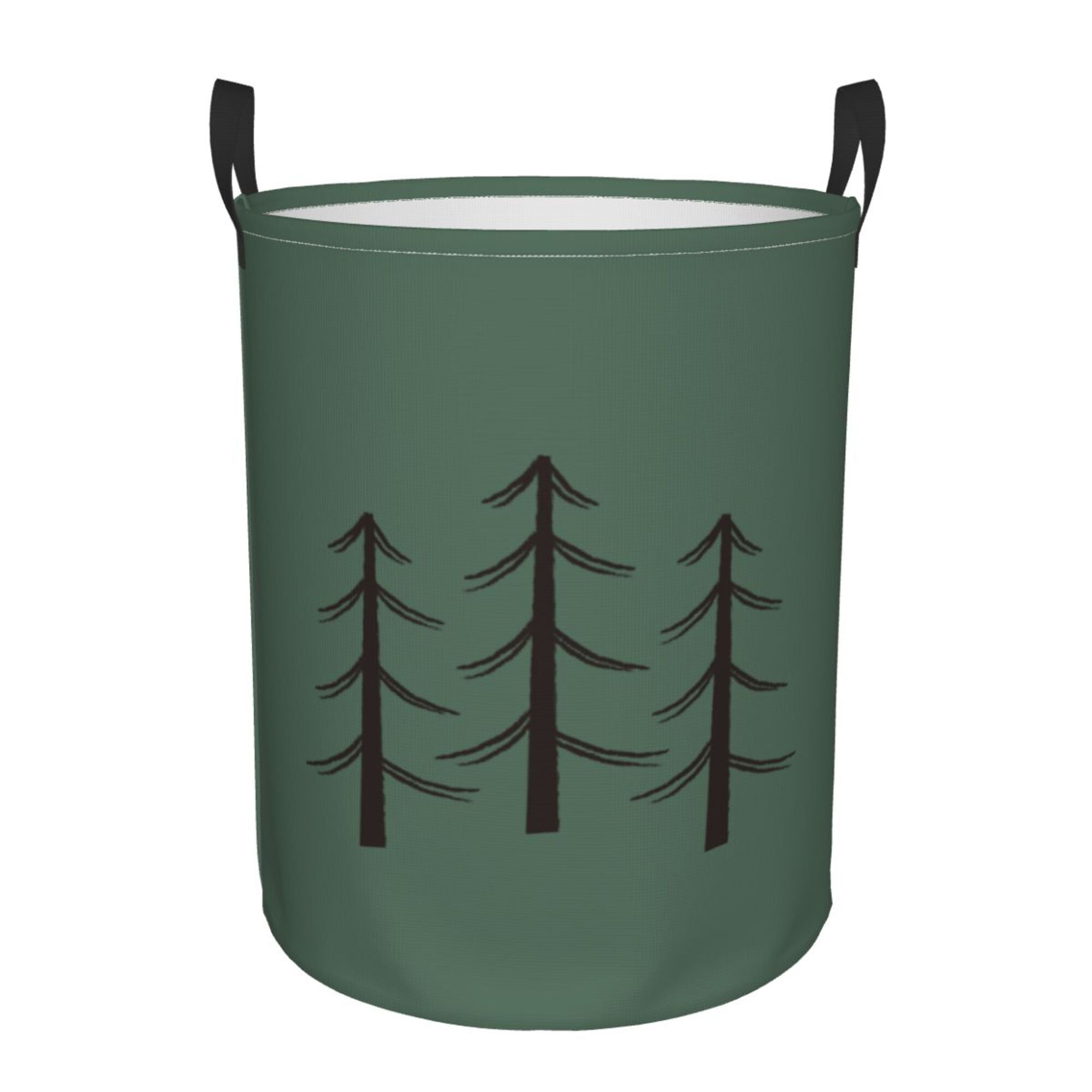 LNWH Laundry Basket, Simple Green Tree Foldable Laundry Hamper With ...