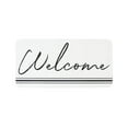 Parisloft Modern Farmhouse Welcome Embossed Metal Wall Sign, White ...
