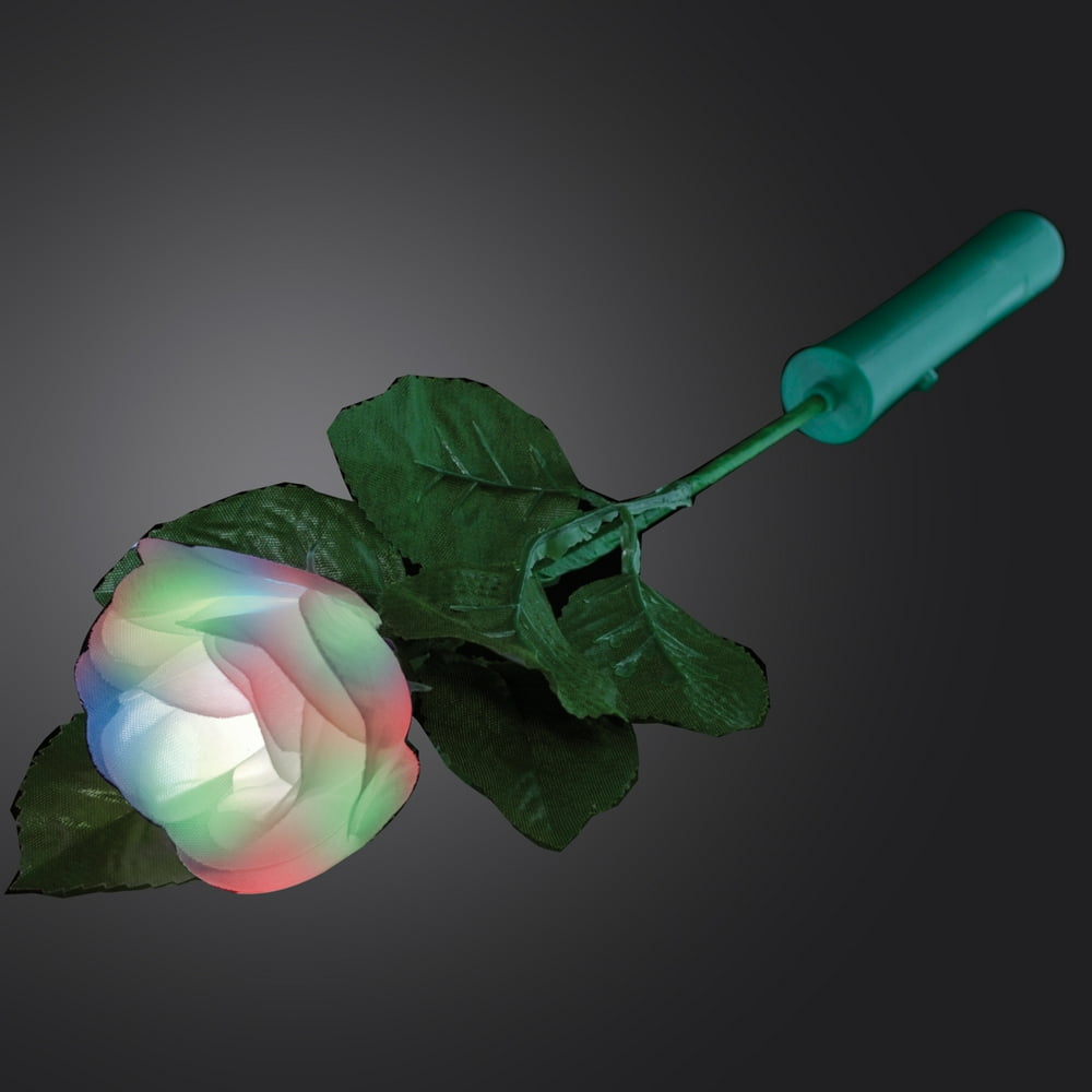FlashingBlinkyLights 8 Color Light Up Rose with White Petals - Walmart ...