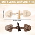 8Pairs 2 Colors PU Leather with Resin Scarf Ring Buckles Double D-Ring ...