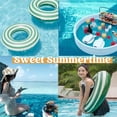 2PCS Inflatable Swim Ring,Striped Pool Large Swim Ring for Adults,30 ...