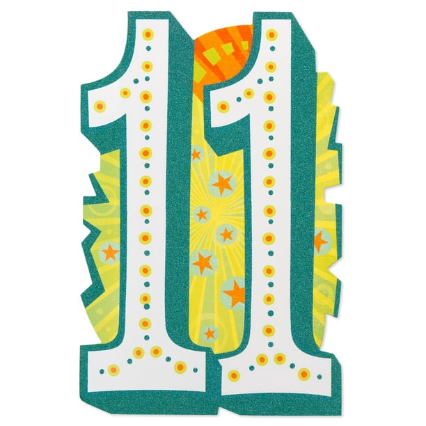 American Greetings One of a Kind 11th Birthday Card with Glitter ...