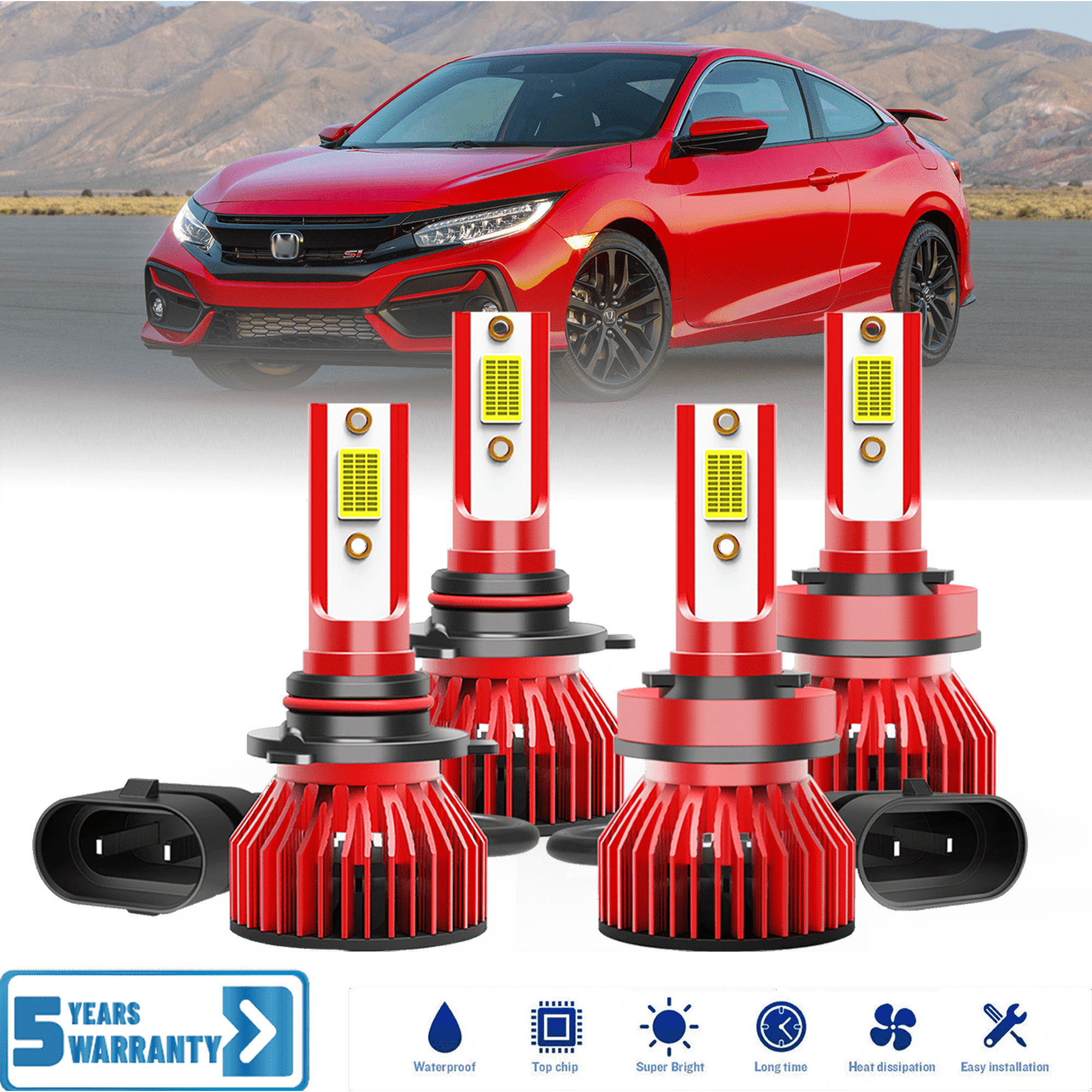 Click here for Aqj Fit For Honda Civic 2016-2022 - 9005 H11 Led H... prices