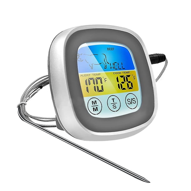 Kitchen Thermometer, Digital Meat Thermometer, Lcd Display Bbq ...