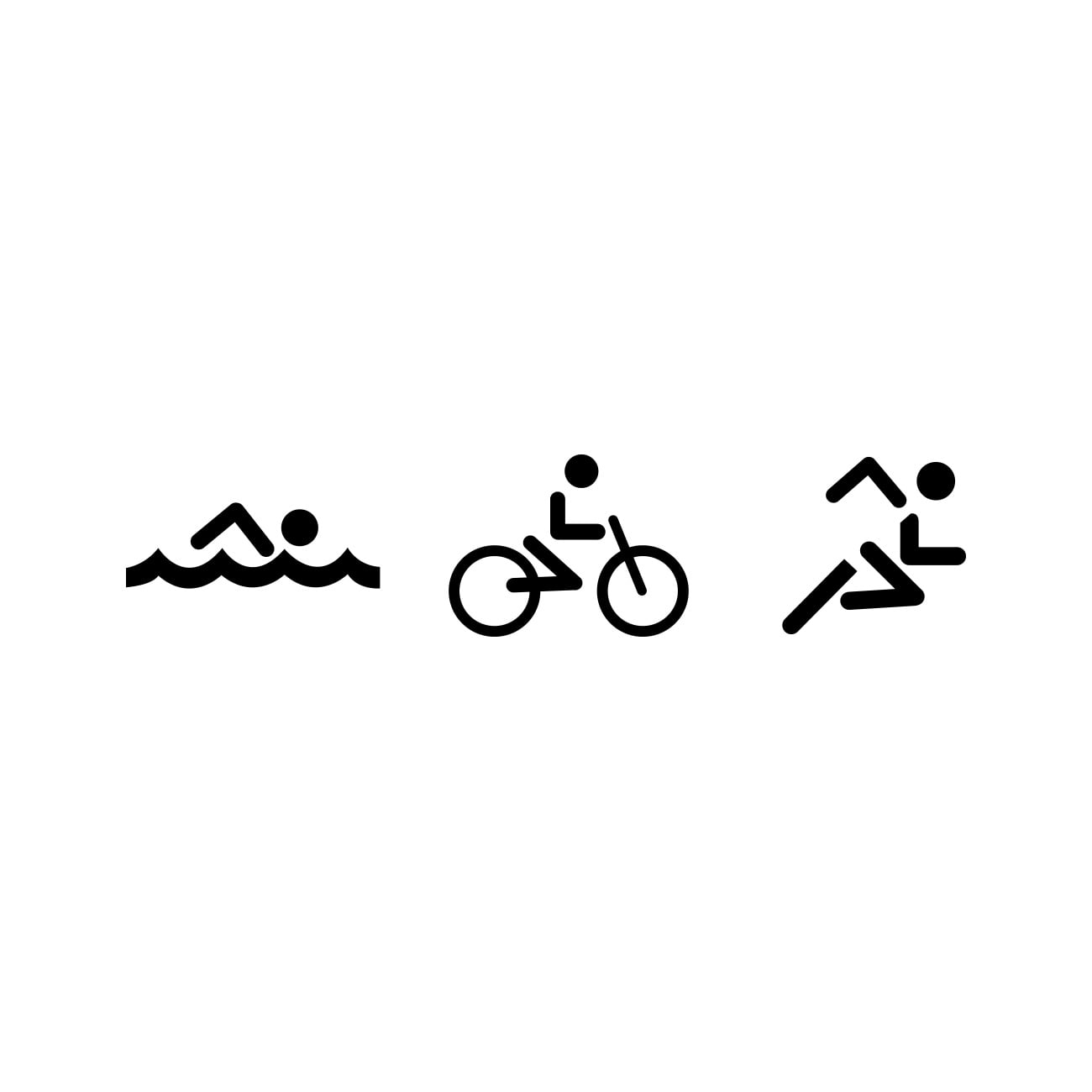 Triathlon Sticker Decal Die Cut - Self Adhesive Vinyl - Weatherproof ...