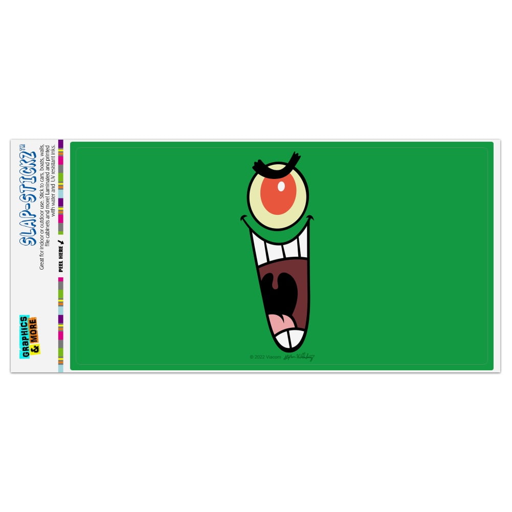 SpongeBob Plankon Face Automotive Car Window Locker Bumper Sticker ...