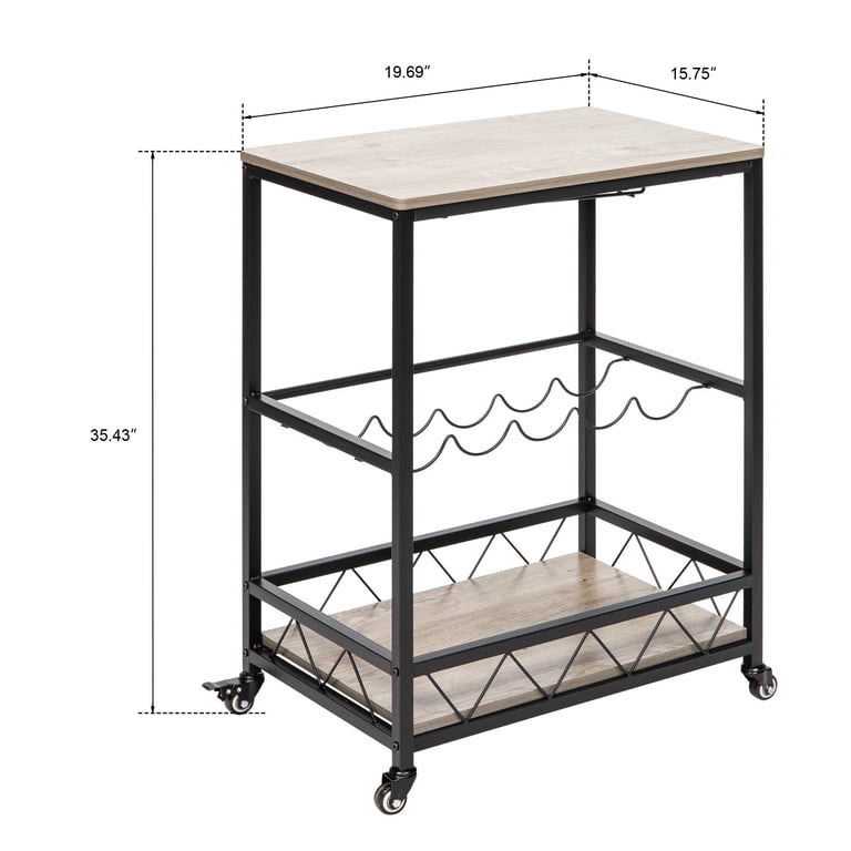 Homecho Mini Bar Carts Wine Cabinet With Wheels, Wine Cart, 40% OFF