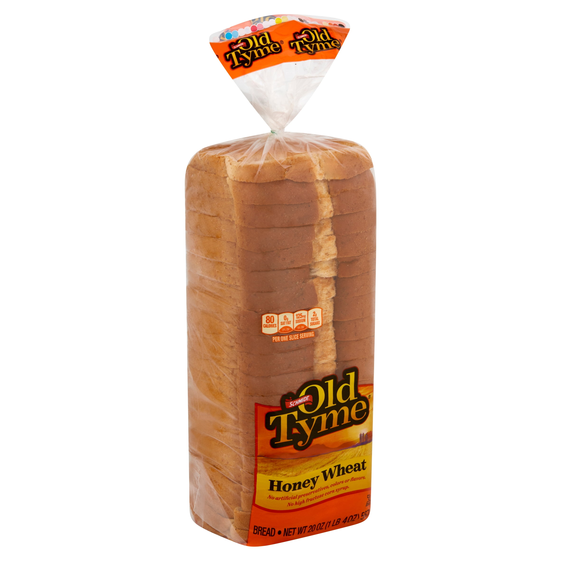 Schmidt Old Tyme Honey Enriched Wheat Bread Loaf, 20 oz, 20 Count ...