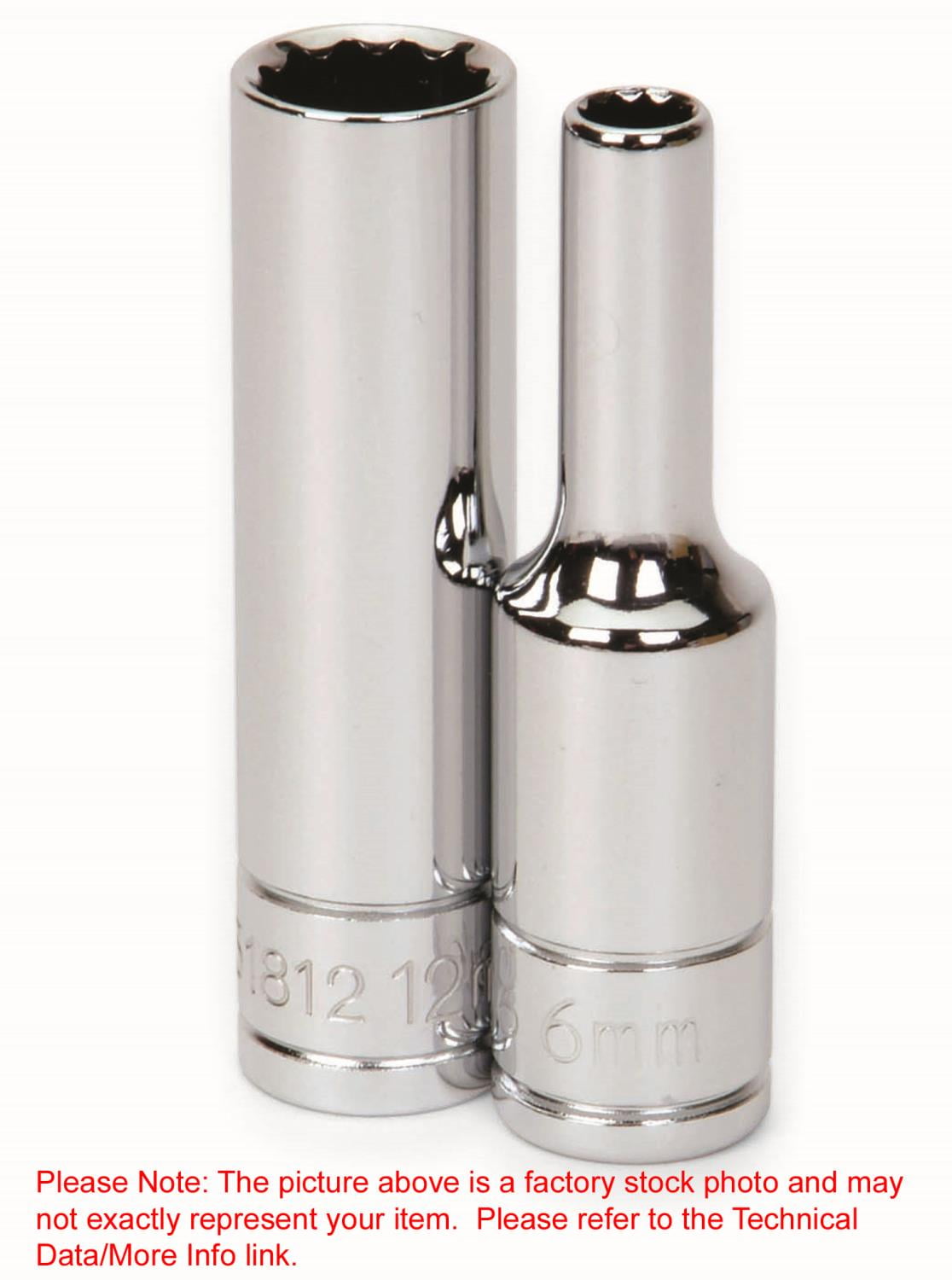 1/2" Drive to 3/4" Drive Adaptor, 1-15/16" Overall Length, Black ...