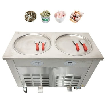Kolice Commecial Square Pan Roll Ice Cream Machine Fry Yogurt Ice Cream ...