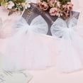 2Pcs Bowknot Polyester Bridal Mesh Veil with Plastic Beads and Hair ...