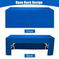 2 Pack Royal Blue Open Back Fitted Rectangle Tablecloths 72x30 & 96x30 ...