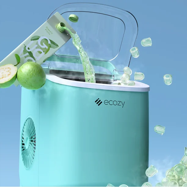 Ice Maker, Portable Ice Maker, 26lb - 9pcs ice cube in 6 Min, Self ...