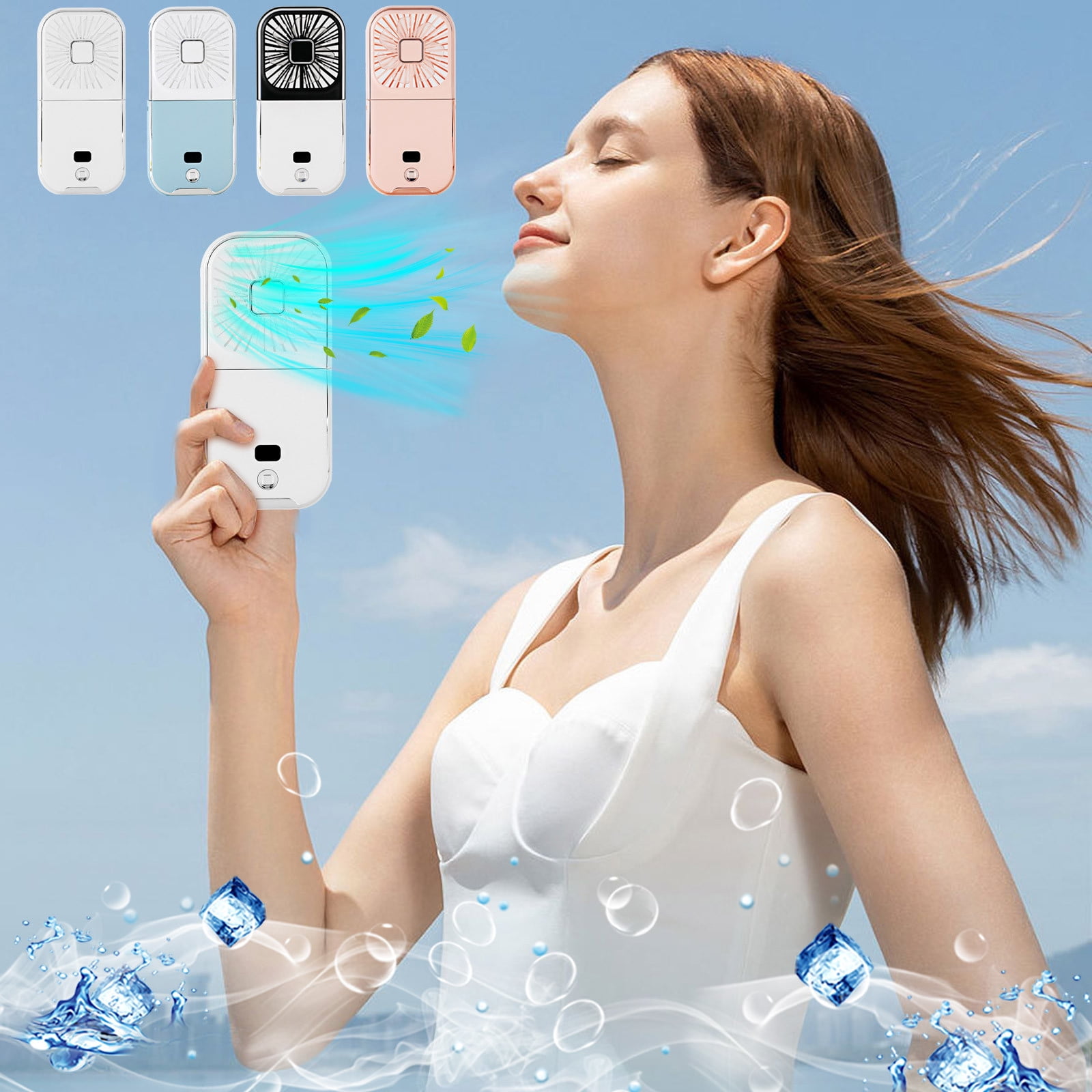 Ganfancp Color Mini Spray Fan Usb Charging Office Desktop Silent Water ...