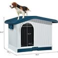 Dextrus Weatherproof Dog House, Indoor/Outdoor, Liftable Roof ...