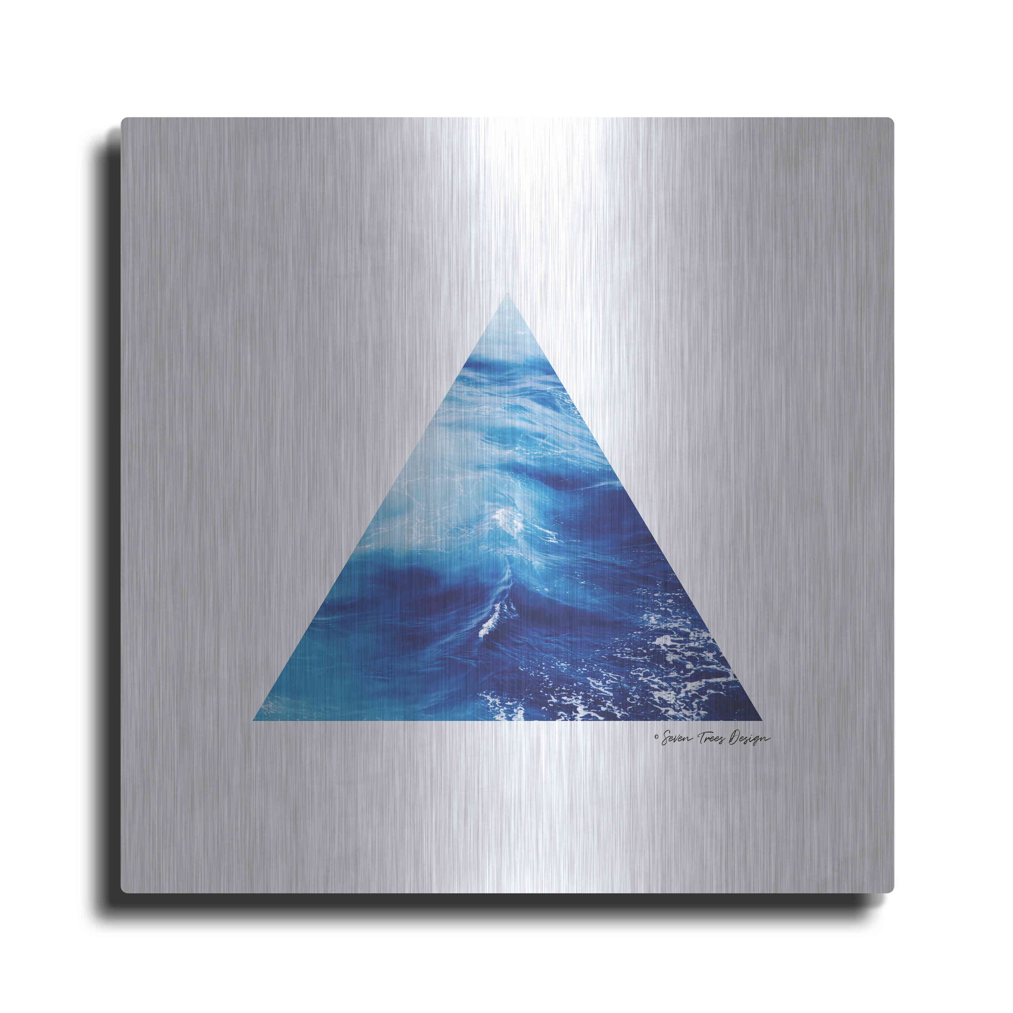 Luxe Metal Art 'Ocean Triangle' by Seven Trees Design, Metal Wall Art ...