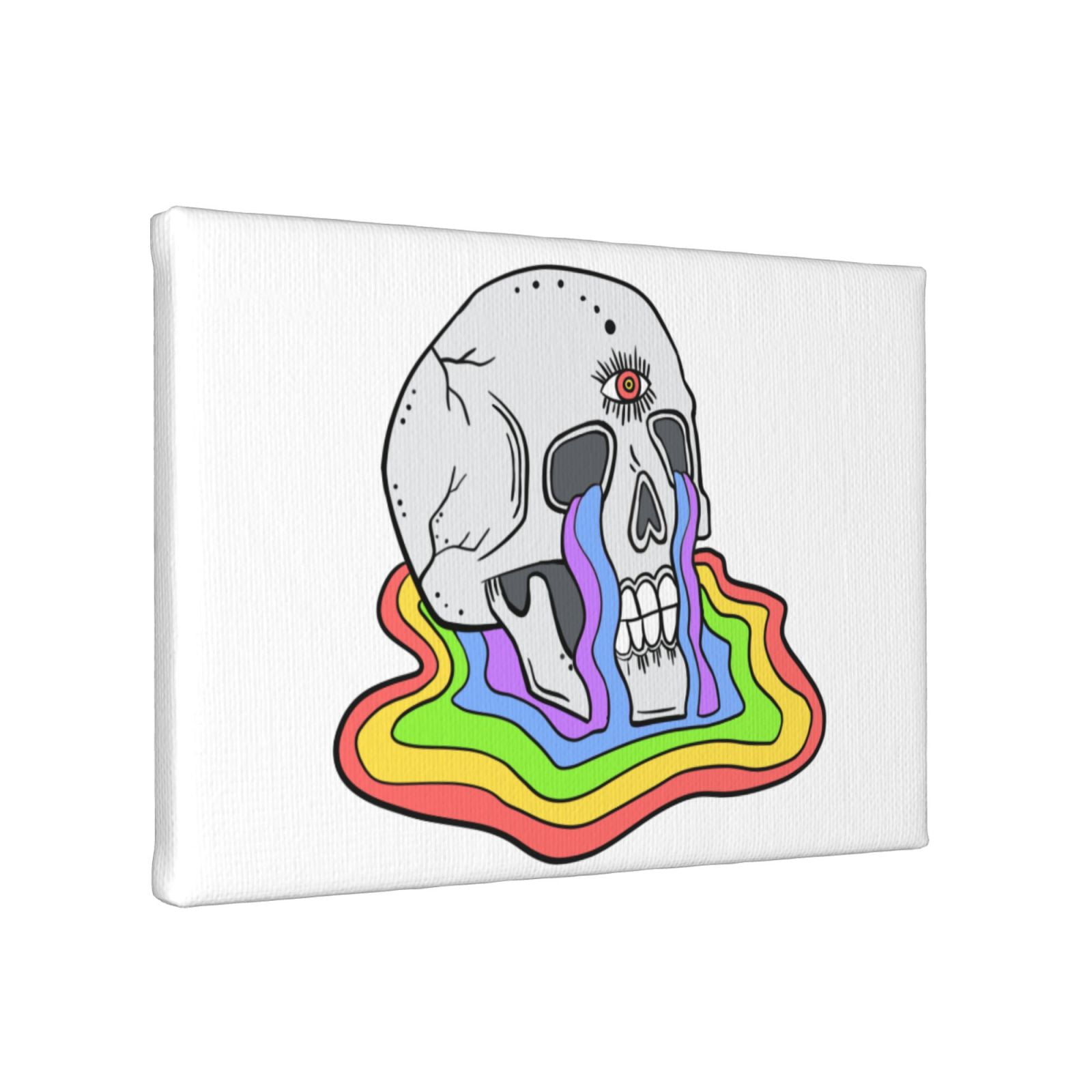 TEQUAN Rainbow Crying Skull Wall Art Canvas Prints, Modern Artwork ...