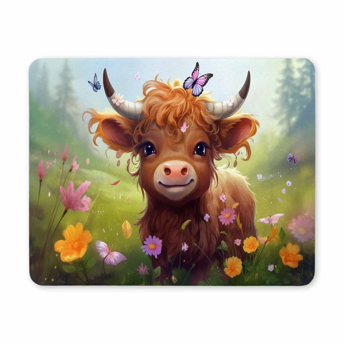 Cute Cow Mouse Pad with Non-Slip Rubber Base, Waterproof Gaming Mouse ...