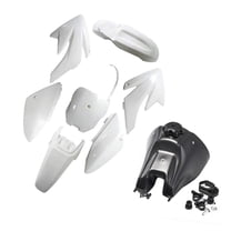 Black Plastics Fender Fairing Kit + Graphics + Tall Seat + Fuel Tank ...