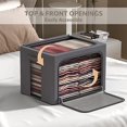 3Pack Stackable Clothes Storage Bins - Oxford Frame Storage Box ...