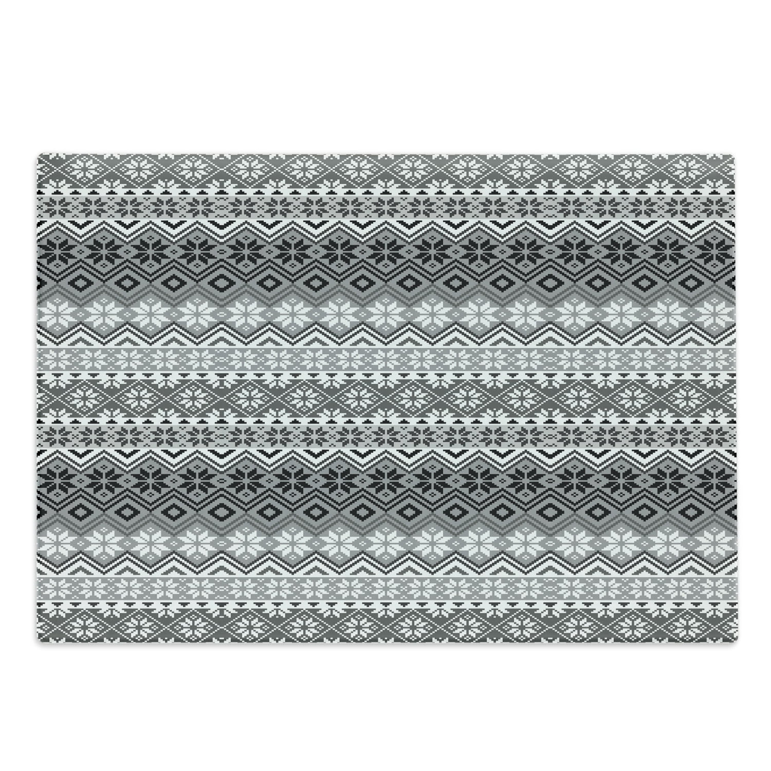 Nordic Cutting Board, Knitting Theme Chevron Pixel Art Pattern ...