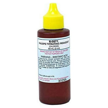 Taylor R0871-C Swimming Pool FAS-DPD Chlorine Titrating Reagent, 2 ...