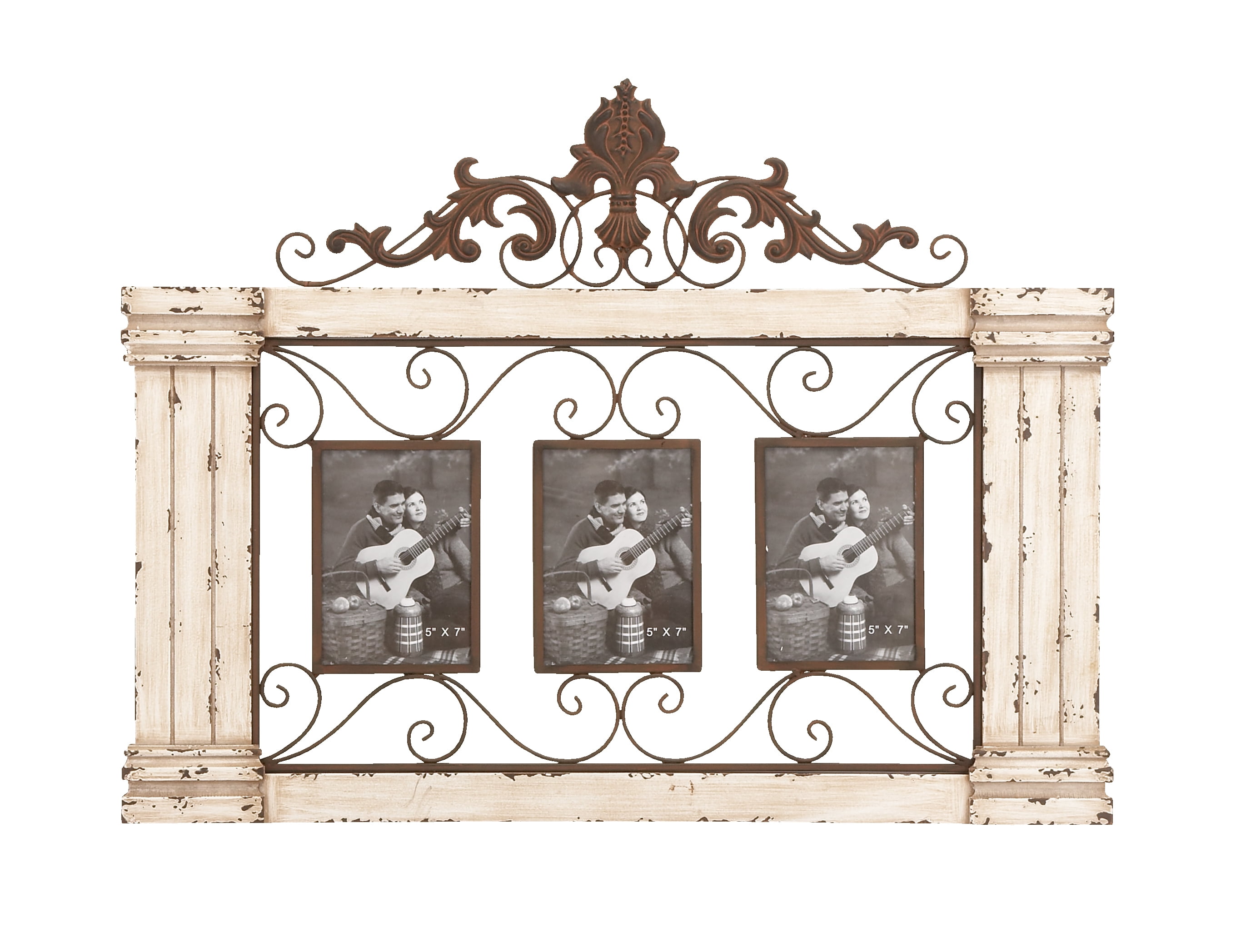 Classic Style Wooden Wall Photo Frame With Graceful Curve - Walmart.com