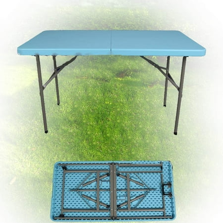 Folding Table Portable,Folding Table with Carry Handle,Steel Pipe Frame ...