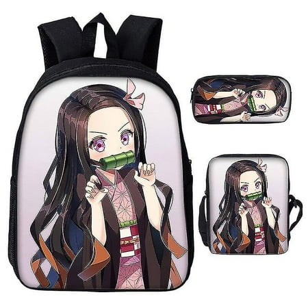 Anime Students Backpack Demon Slayer Kamado Nezuko School Bag Bac 7 ...