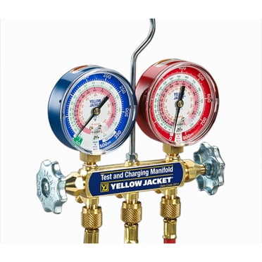 Yellow Jacket 42021 Series 41 Manifold, with 3-1/8' Gauges - Walmart.com