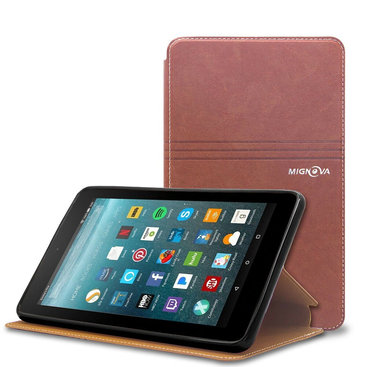 Fire 7 2015 Case ,SOATUTO Slim-Fit Synthetic Leather Folio Book Cover ...