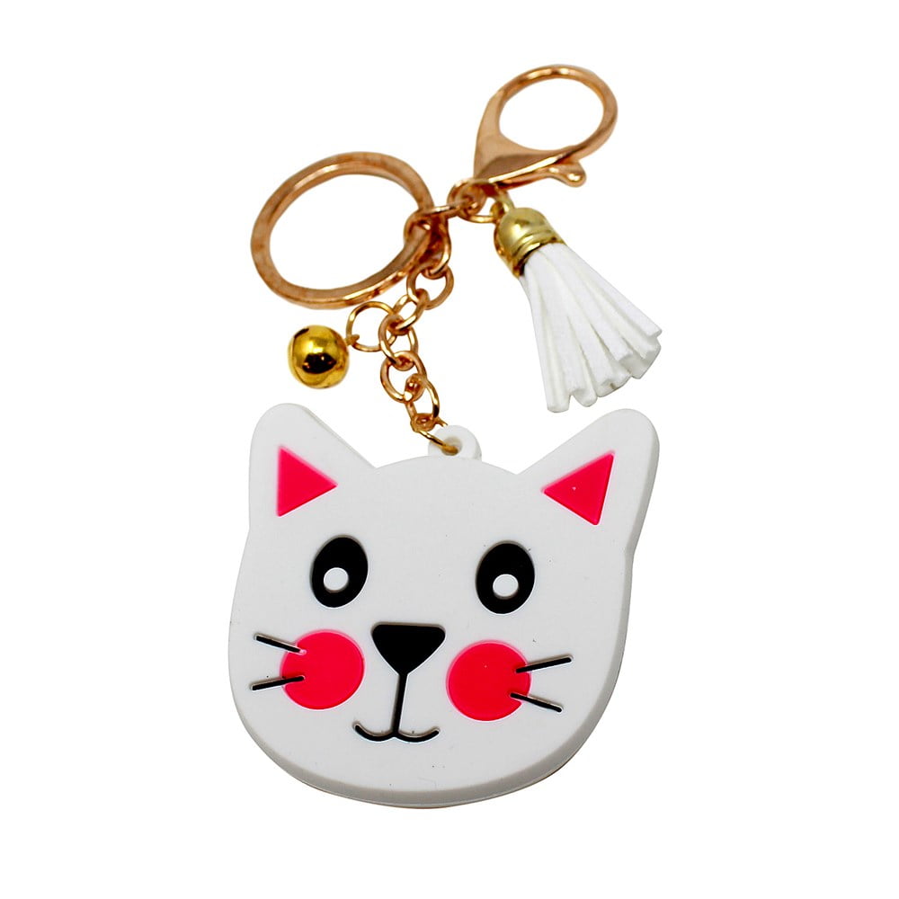 Cute Keychain Bag Purse Charm for Women Girl with Bell Silicon Rubber ...