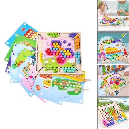 Montessori Wood Toy Hand Beads Beads Color Classification | Walmart Canada