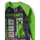 Boys' Minecraft Onesie Pajama Sleeper (Little Boy & Big Boy) - Walmart.com