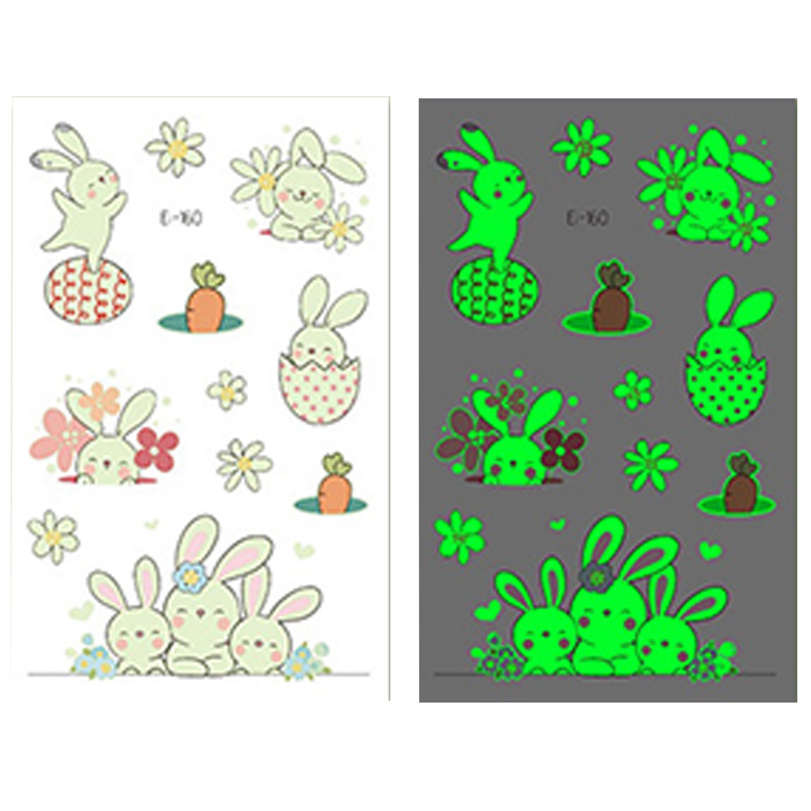 stickers glow easter temporary tattoos for kids party decorations ...