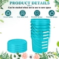 6 Pack 2 Gallon Plastic Bucket with Lid Heavy Duty Pail with Metal ...