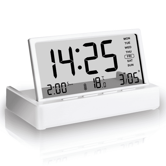 EDHITNR Multi Function LED Alarm Clock, Voice Control Wake-Up with ...