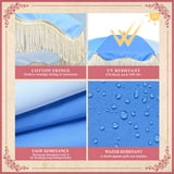 LAGarden 6 Ft Fringe Umbrella Replacement Canopy Top Cover Outdoor ...