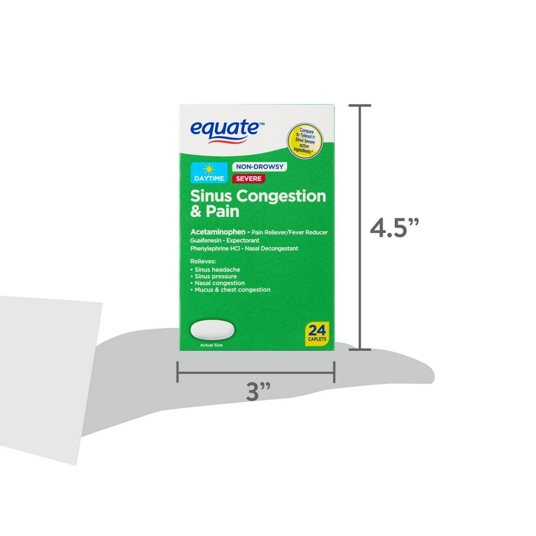 Equate Severe Sinus Congestion Pain Acetaminophen Caplets