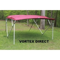 GREY/GRAY SQUARE TUBE FRAME VORTEX 4 BOW PONTOON/DECK BOAT BIMINI TOP 8 ...
