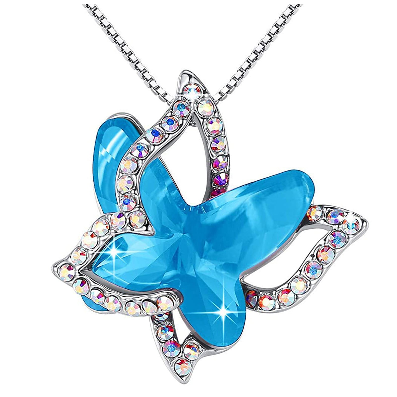 Click here for Puawkoer 2025 Butterfly Necklace With Birthstone C... prices