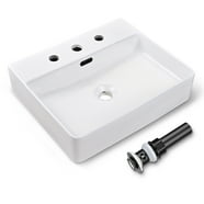 24" White Rectangular Console Bathroom Sink with Overflow - Walmart.com