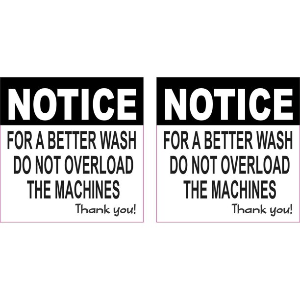StickerTalk for Better Wash Do Not Overload Machines Vinyl Stickers, 1 ...