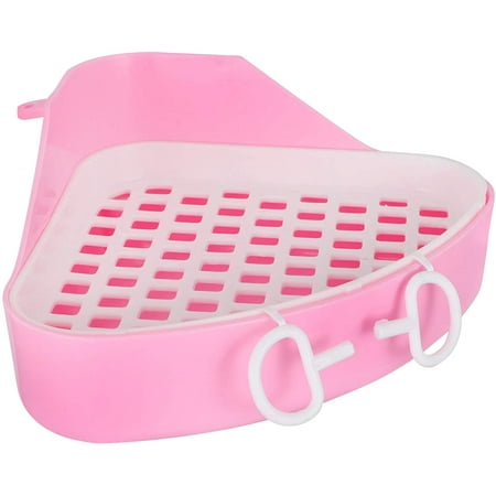 IGUOHAO Rabbit Litter Box Triangle Pet Corner Litter Pan with Drawer ...