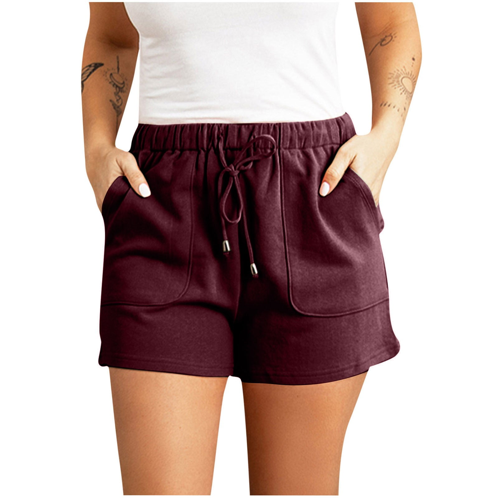 Click here for Besolor Plus Size Summer Shorts For Women Elastic... prices