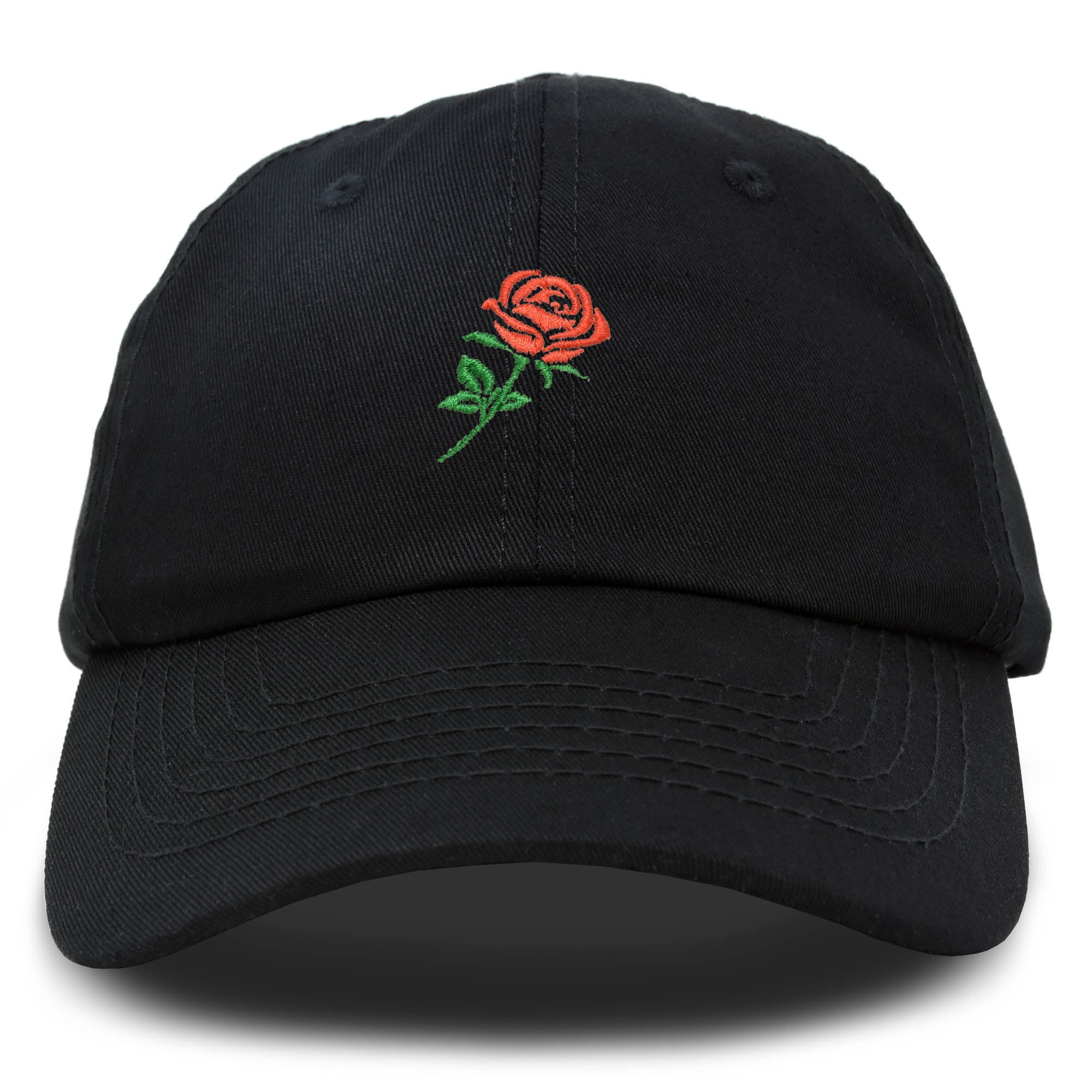DALIX Red Rose Hat Premium Embroidered Baseball Cap Mens Womens in ...